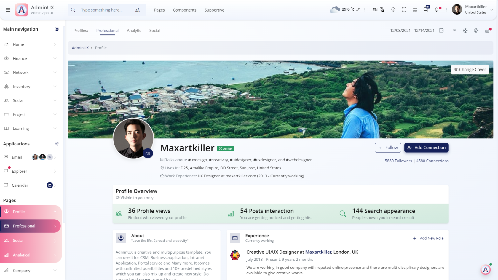 Admin Ui Ux Admin Dashboard Template Bootstrap 5 Angular 14