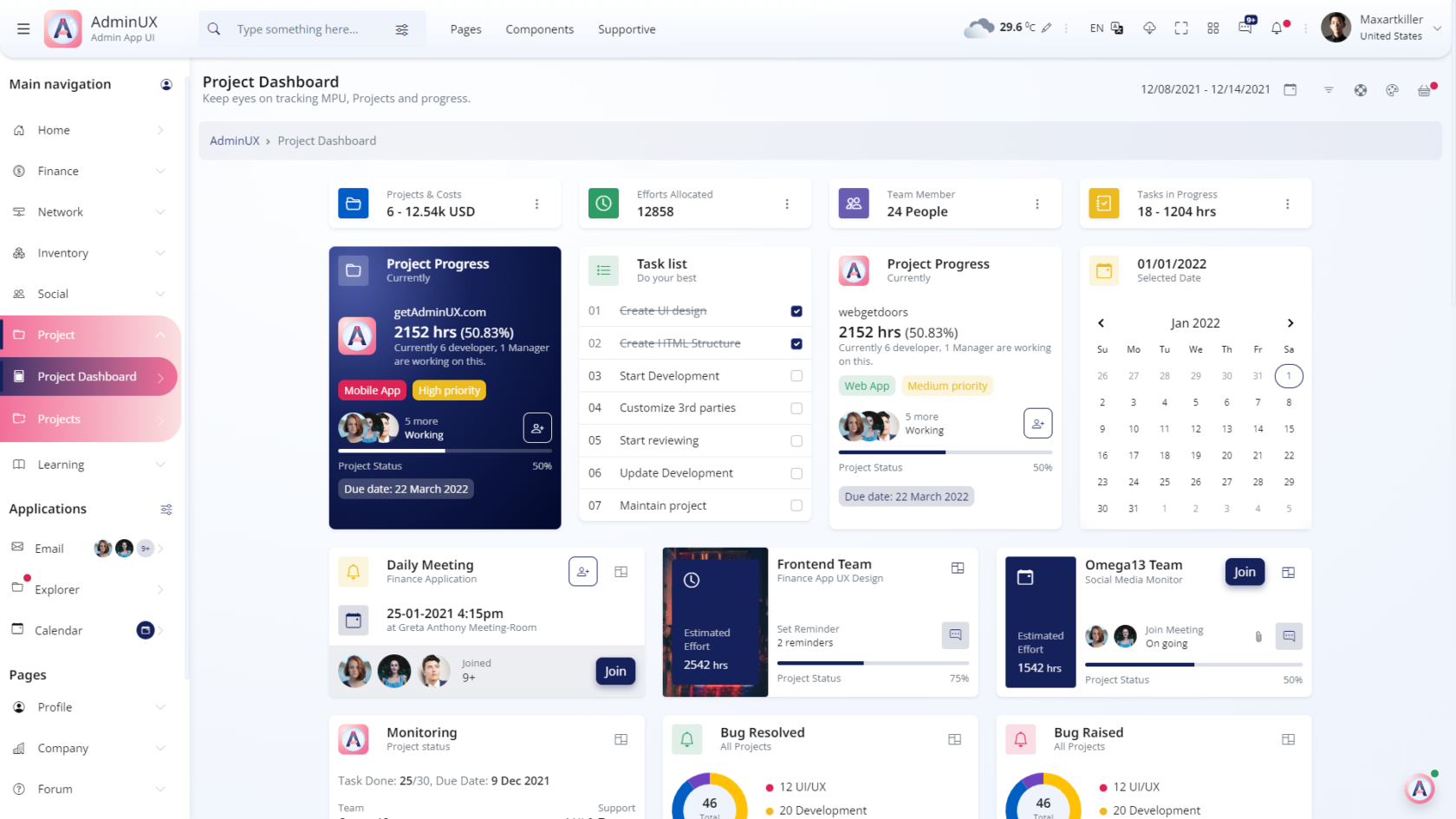Admin UI UX Admin dashboard template bootstrap 5 angular 14