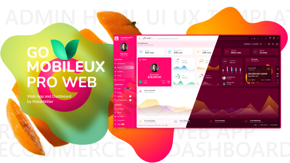 gomobile ux pro ecommerce admin dashboard html bootstrap 5